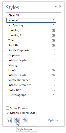 Managing Word Styles